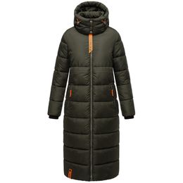 Navahoo Wintermantel Damen Gr&ouml;&szlig;e 5XL dunkelgr&uuml;n / dunkelorange