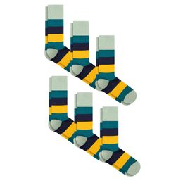 Albero Natur Socken '6er Pack Unisex hochwertige Socken mit l&auml;ngerem B&uuml;ndchen' Herren Gr&ouml;&szlig;e 43/46 blaumeliert