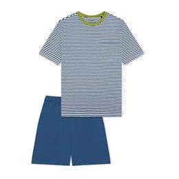Schiesser Shorty ' Teens Nightwear ' Jungen Gr&ouml;&szlig;e 152 blau / wei&szlig;