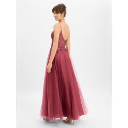 LUXUAR Fashion Abendkleid Damen Gr&ouml;&szlig;e 32 bordeaux Winterkleid