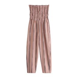 next Jumpsuit Damen Gr&ouml;&szlig;e XXXL braun / rosa / wei&szlig;