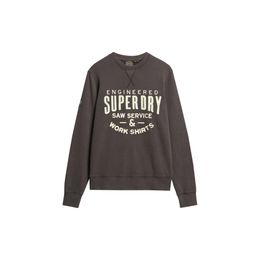 Superdry & Co Sweatshirt Herren Gr&ouml;&szlig;e S anthrazit / wei&szlig;
