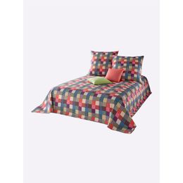 HEINE HOME Witt Tagesdecke, rot-bunt, Gr&ouml;&szlig;e 270x250 cm