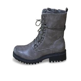 Pogolino Boots 'Damen Stiefeletten Schn&uuml;rer Boots Stiefel ST601' Damen Gr&ouml;&szlig;e 38 grau Winterschuhe