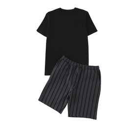Trendyol Pyjama Herren Gr&ouml;&szlig;e XL dunkelgrau / schwarz
