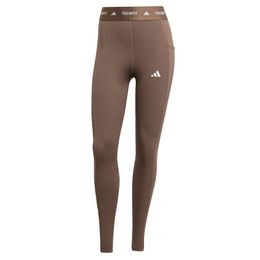 adidas Performance Sporthose 'Stash' Damen Gr&ouml;&szlig;e M/L mokka / wei&szlig;