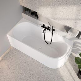 evineo ineo3 Eck-Badewanne mit Schlitz&uuml;berlauf L: 170 B: 75 H: 60 cm, Raumecke rechts, BE4083WH,
