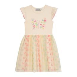 Danamade Kleid M&auml;dchen Gr&ouml;&szlig;e 134 creme / gelb / mint / pink