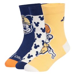adidas Sportswear Sportsocken 'Disney Micky Maus' Jungen Gr&ouml;&szlig;e 25/27 navy / gelb / orange / wei&szlig;