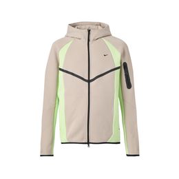 Nike Sportswear Sweatjacke 'TECH FLC PRO' Herren Gr&ouml;&szlig;e XXL beige / hellgr&uuml;n / schwarz