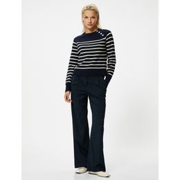 KOTON Pullover Damen Gr&ouml;&szlig;e L marine / wei&szlig;