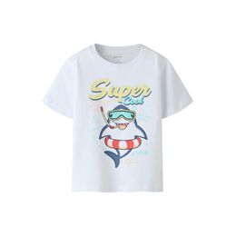 name it T-Shirt 'NMMFymz' Jungen Gr&ouml;&szlig;e 110 opal / pastellgelb / kirschrot / wei&szlig;