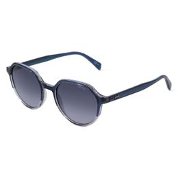 Levi's Levi's LV 5023/S | Unisex-Sonnenbrille | Fassung: Vollrand, Panto, Acetat Spritzguss, Blau Grau | Glasfarbe: Grau Verlaufend
