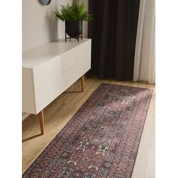 benuta Basic L&auml;ufer f&uuml;r Flur George Multicolor/Rot 80x240 cm
