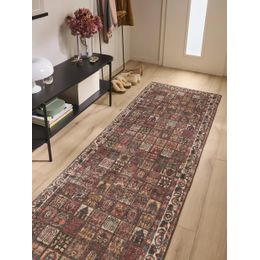 benuta Pop L&auml;ufer f&uuml;r Flur Mara Rot 80x240 cm