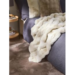 benuta Nest Decke Dave Cream 150x200 cm - Moderner Kurzflor-Teppich f&uuml;r Wohnzimmer