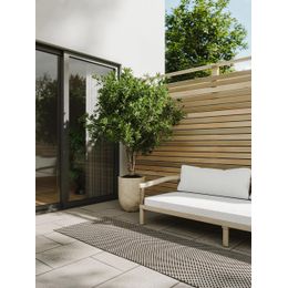 benuta Basic In- & Outdoor-Teppich Lou Schwarz 70x200 cm - Teppich f&uuml;r Balkon, Terrasse & Garten