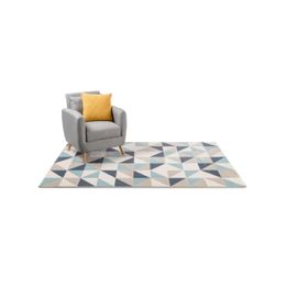 benuta Pop Kurzflor Teppich Dessert Blau 120x170 cm - Moderner Kurzflor-Teppich f&uuml;r Wohnzimmer