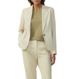 Jackenblazer s.Oliver BLACK LABEL, Damen, Gr. 38, beige, Piqu&eacute;, Obermaterial: 49% Polyester, 48% Viskose, 3% Elasthan. Futter: 100% Polyester, unifarben, regular fit taillenbedeckt, Blazer Jackenblazer, mit Reverskragen