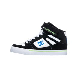Sneaker DC Shoes "Pure High-Top EV", M&auml;dchen, Gr. 4(35), schwarz-wei&szlig; (schwarz, wei&szlig;, gr&uuml;n), Obermaterial:Obermaterial: Leder / Futter: Textil / Au&szlig;ensohle: Gummi;, Schuhe Sneaker