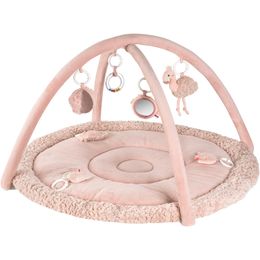 babyFEHN Spielbogen FEHN "Lazy, Crazy & Pink, Flamingo, 3-D-Activity-Decke", rosa (rose), Spielb&ouml;gen, Baby, Flauschstoff, Pl&uuml;sch, Polyester, Softvelours, Spielbogen, mit 5 abnehmbaren Spielzeugen