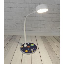 Niermann Nachttischlampe "Tischleuchte Weltall, Kinderlampe", bunt (multi color), 1, 1 Stk., Leuchten, Hochwertige Tisch-Leseleuchte, Kinderzimmer, Nachttischlampe
