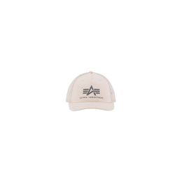 Trucker Cap Alpha Industries "Basic Trucker Cap", Damen, Gr. onesize, wei&szlig; (jet stream wei&szlig;), Baumwolle, Caps Trucker Cap