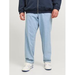 Jack & Jones PlusSize Relax-fit-Jeans "JJICHRIS JJORIGINAL SQ 7", Herren, Gr. 40, L&auml;nge 32, blau denim, Denim/Jeans, Obermaterial: 100% Baumwolle, JACK & JONES PLUSSIZE, unifarben, bequem lang, Jeans Relax-fit-Jeans, mit Five-Pocket-Design