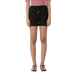 Shorts s.Oliver, Damen, Gr. 36, N-Gr, schwarz, Obermaterial: 50% Polyester, 38% Baumwolle, 12% Viskose, unifarben, regular fit kniefrei, Hosen Shorts, Sommerhose mit elastischem Bund