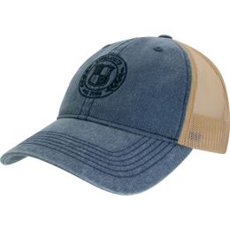Baseball Cap Chillouts "Milton Hat", Damen, denim blau, Materialmix, Caps Baseball Cap, Vintage-Look Baseballkappe mit Wappen-Stickerei