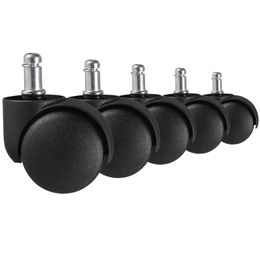 KADIMA DESIGN Premium Teppichbodenrollen: 5er Set, strapazierf&auml;higer Kunststoff, f&uuml;r 11mm PIN-Durchmesser, 50 mm Rollendurchmesser.