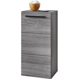 Midischrank BASIC BY BALCULINA "Silver, Badezimmerschrank BxHxT 34x72x30", silber (rauchsilber), B:34cm H:72cm T:30cm, FSC-zertifizierter Holzwerkstoff, Schr&auml;nke, Midischrank, Breite 34cm, T&uuml;r L/R monierbar, FSC-Mix 70%
