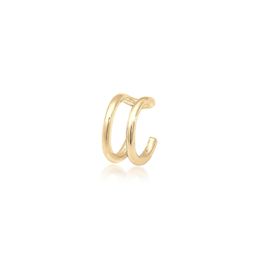 Ohrklemme Elli Premium "Ohrringe Earcuff Single Geo Basic Trend 375 Gelbgold" Gr. 7, gold, Ohrringe, Damen, Gelbgold 375, Ohrklemme