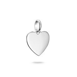 Charm Herz Thomas Sabo "Charm Herz - Connect", silber (silberfarben), Charms, Damen, Silber 925 (recycelt), Charm Herz