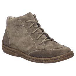 Schn&uuml;rstiefelette Josef Seibel "Neele 01", Damen, Gr. 36, beige (taupe), Leder, Schuhe Schn&uuml;rstiefelette, Boots, Komfortschuh mit Wechselfu&szlig;bett, in Weite G