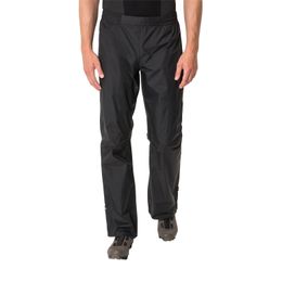 Fahrradhose Vaude "MEN'S DROP PANTS II", Herren, Gr. 3XL, N-Gr, schwarz (schwarz, schwarz), Obermaterial: 100% Polyester, Hosen Fahrradhose, winddicht, wasserdicht, sportlicher Stil, leicht, klein verpackbar