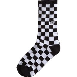 Socken Vans "CHECKERBOARD CREW", Damen, Gr. S (34,5/38), schwarz, wei&szlig;, Obermaterial: 80% Baumwolle, 16% Polyester, 2% Elasthan, 2% Nylon, Socken Socken