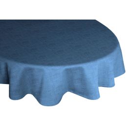 Tischdecke WIRTH "WIESSEE" Gr. 1, blau, &Oslash;:160cm, Baumwolle, Leinen, Modal, Tischdecken, Tischdecke, rund