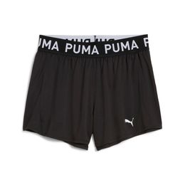 Trainingsshorts Puma "W STRONG KNIT SHORT 3", Damen, Gr. L, N-Gr, schwarz (Puma schwarz), Jersey, Obermaterial: 100% Polyester, regular fit kniefrei, Hosen Trainingsshorts, mit DryCELL Technologie, atmungsaktiv, Regular Fit