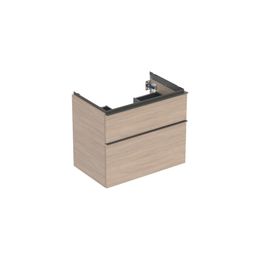 Geberit Waschtischunterschrank iCon 74x61,5x47,6cm, 2 L, Eiche/Gr. la. ma (502304JH1)