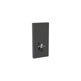 Geberit Wand-WC-Modul Monolith Plus Bauh. 101cm, Fr. Gl. sw, S. Alu SW-chrom (131222SJ7)