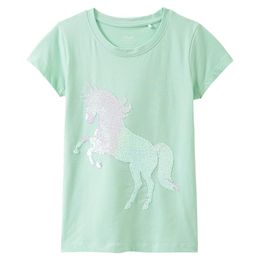 Yigga M&auml;dchen T-Shirt mit Wendepailletten