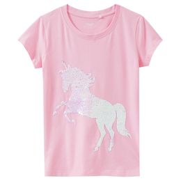 Yigga M&auml;dchen T-Shirt mit Wendepailletten