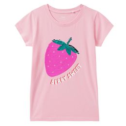 Yigga M&auml;dchen T-Shirt mit Wendepailletten