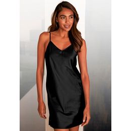 Lascana Neglig&eacute; schwarz Gr. 32 f&uuml;r Damen. Mit V-Ausschnitt. Basic