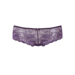 Lascana Hipster violett Gr. 32/34 f&uuml;r Damen. Mit Schleife. K&ouml;rpernah