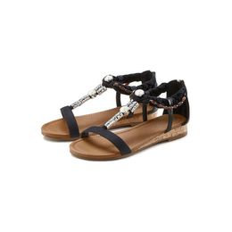 Lascana Sandale 'offener Schuh,' schwarz Gr. 37 f&uuml;r Damen. Mit Schmuckelemente