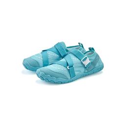Venice Beach Set: Aquaschuh 'Badelatsche, Badeschuhe, Badeschlappe, Barfu&szlig;schuh, leichter Slipper' blau Gr. 42 f&uuml;r Damen