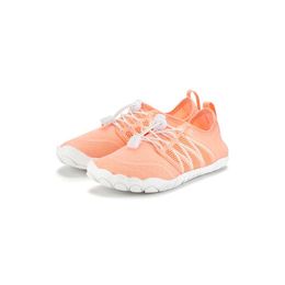 Venice Beach Set: Aquaschuh 'Badelatsche, Badeschuhe, Badeschlappe, Barfu&szlig;schuh, leichter Slipper' peach Gr. 40 f&uuml;r Damen