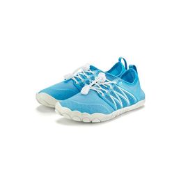 Venice Beach Set: Aquaschuh 'Badelatsche, Badeschuhe, Badeschlappe, Barfu&szlig;schuh, leichter Slipper' blau Gr. 42 f&uuml;r Damen